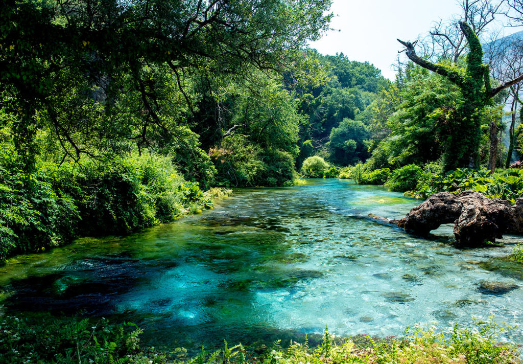 How deep is the blue eye in Albania